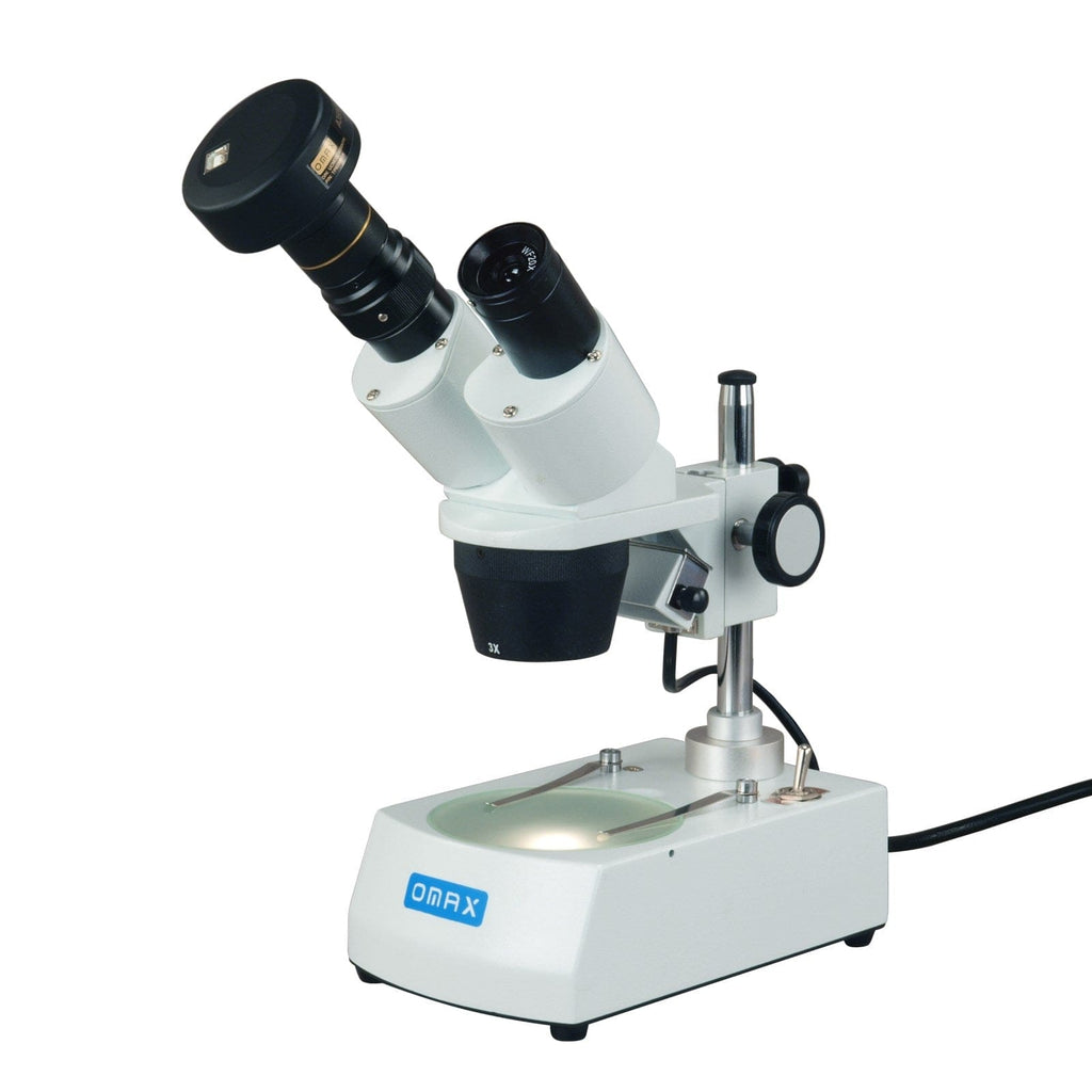 OMAX 20X-60X 5MP Digital Camera Binocular Stereo Student Microscope wi ...