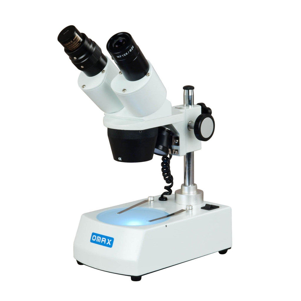 OMAX 20X-40X-80X Cordless Dual LED Lights Binocular Stereo Microscope ...