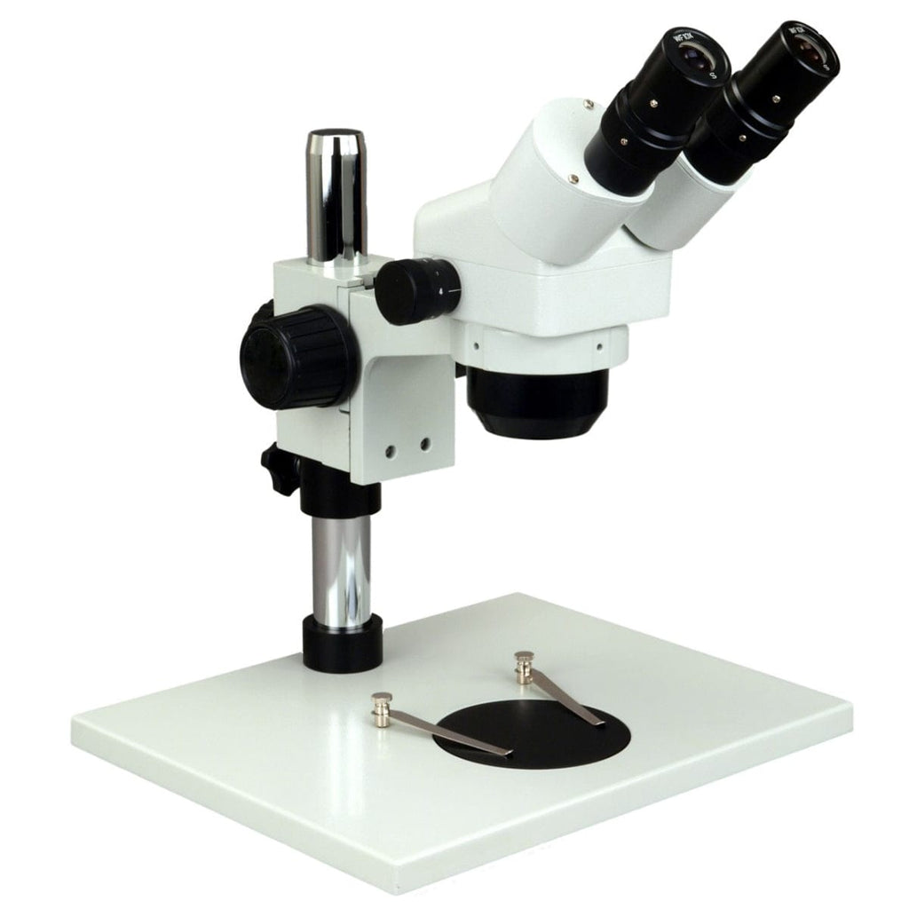 10X-80X Binocular Zoom Stereo Microscope with Large Base Table Stand – Omax