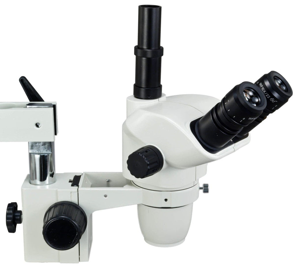 OMAX 6.7X-45X Simul-Focal Trinocular Zoom Stereo Microscope Body – Omax