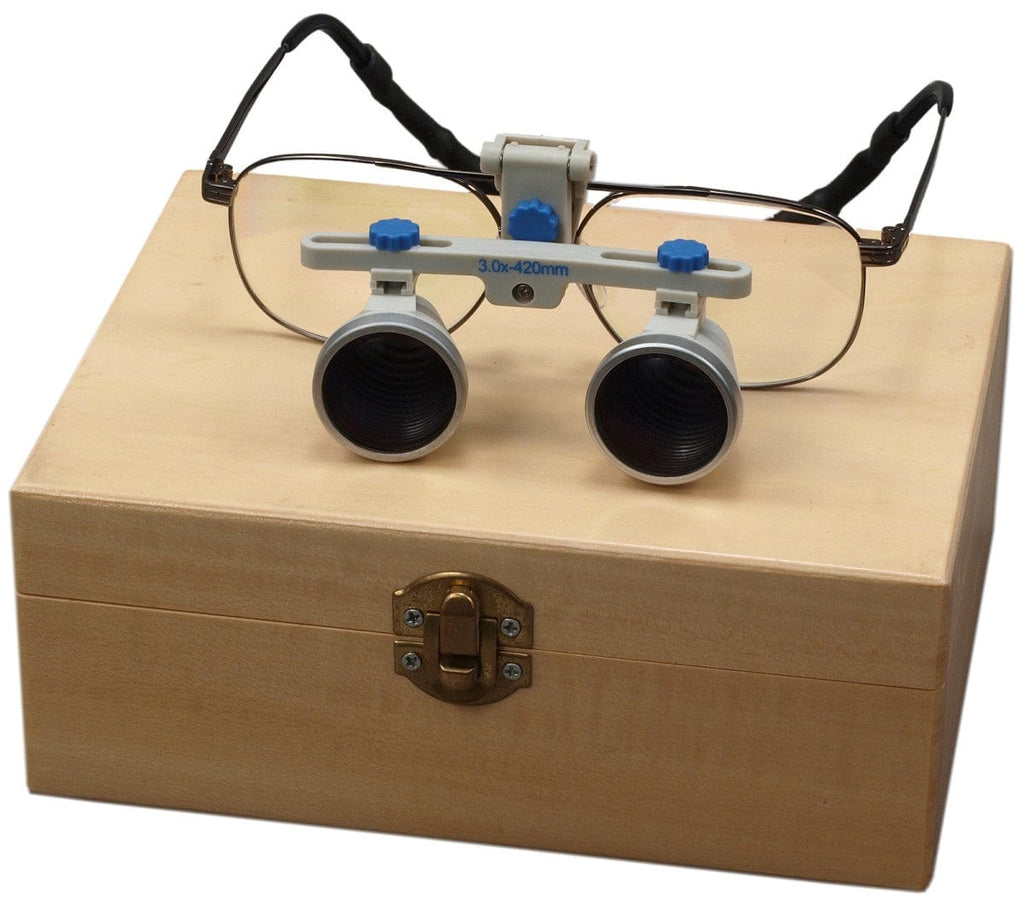 3X 420mm WD Binocular Eyeglass Loupes with Titanium Frame – Omax