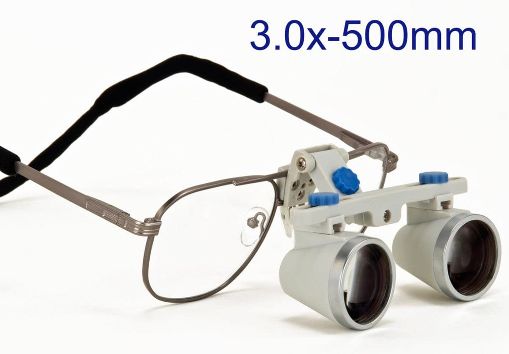 3X 500mm WD Binocular Eyeglass Loupes with Titanium Frame – Omax