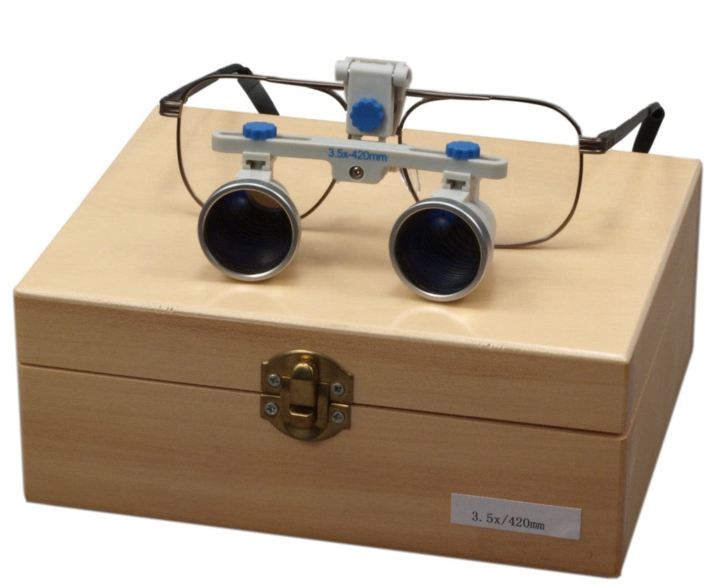 3.5X 420mm WD Binocular Eyeglass Loupes with Alloy Frame – Omax