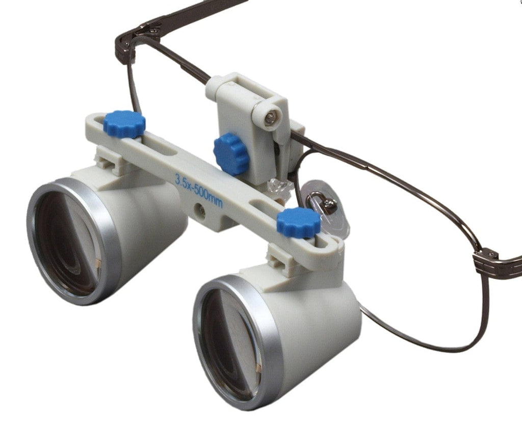 3.5X 500mm WD Binocular Eyeglass Loupes with Titanium Frame – Omax