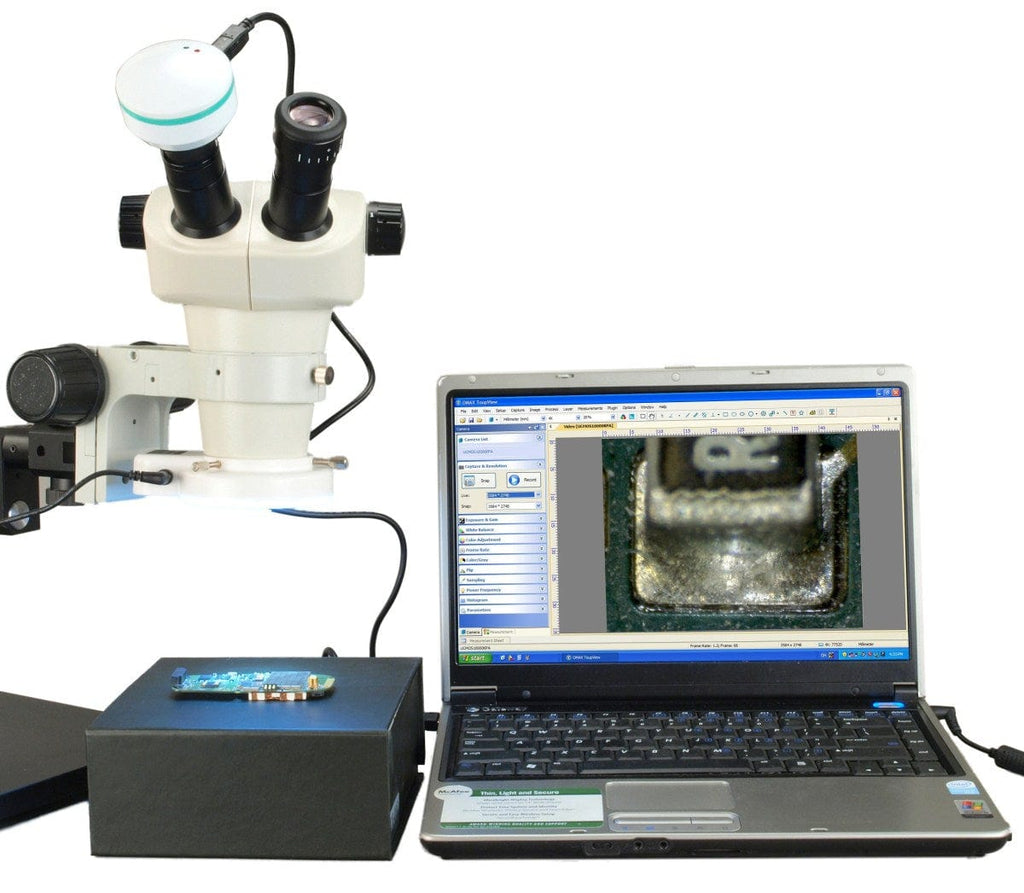 6X-50X Binocular Zoom Stereo Microscope+Boom Stand+54 LED Ring Light+2 ...