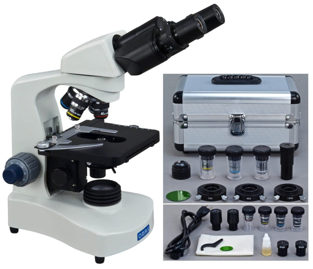 OMAX M8211 Phase Contrast LED Siedentopf Binocular Compound Microscope ...