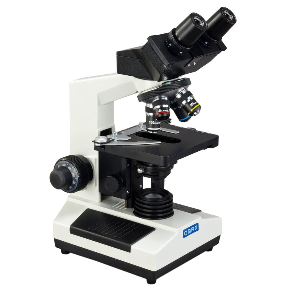 40X-1000X Compound Binocular Microscope with Kohler Illumination – Omax