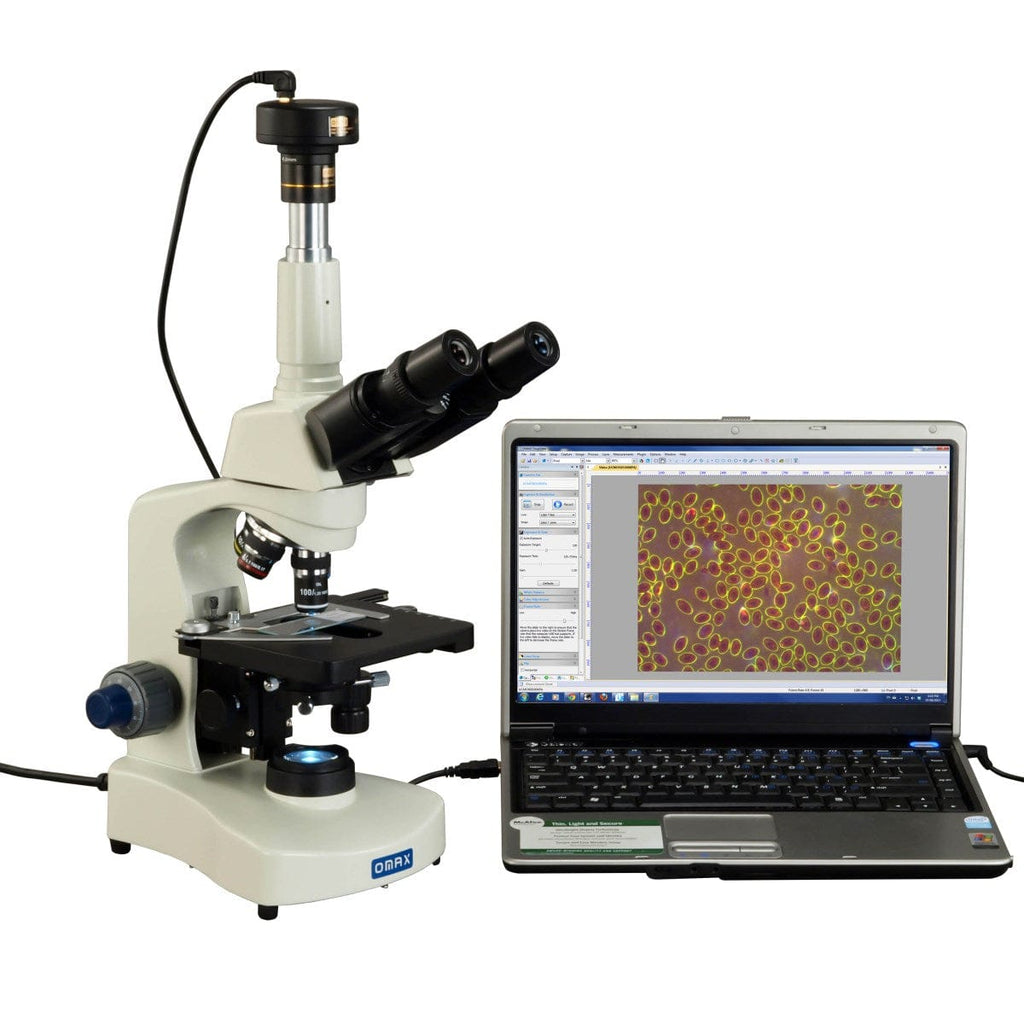 OMAX M8311 Series Trinocular Lab Darkfield Compound Microscope 40X-200 ...