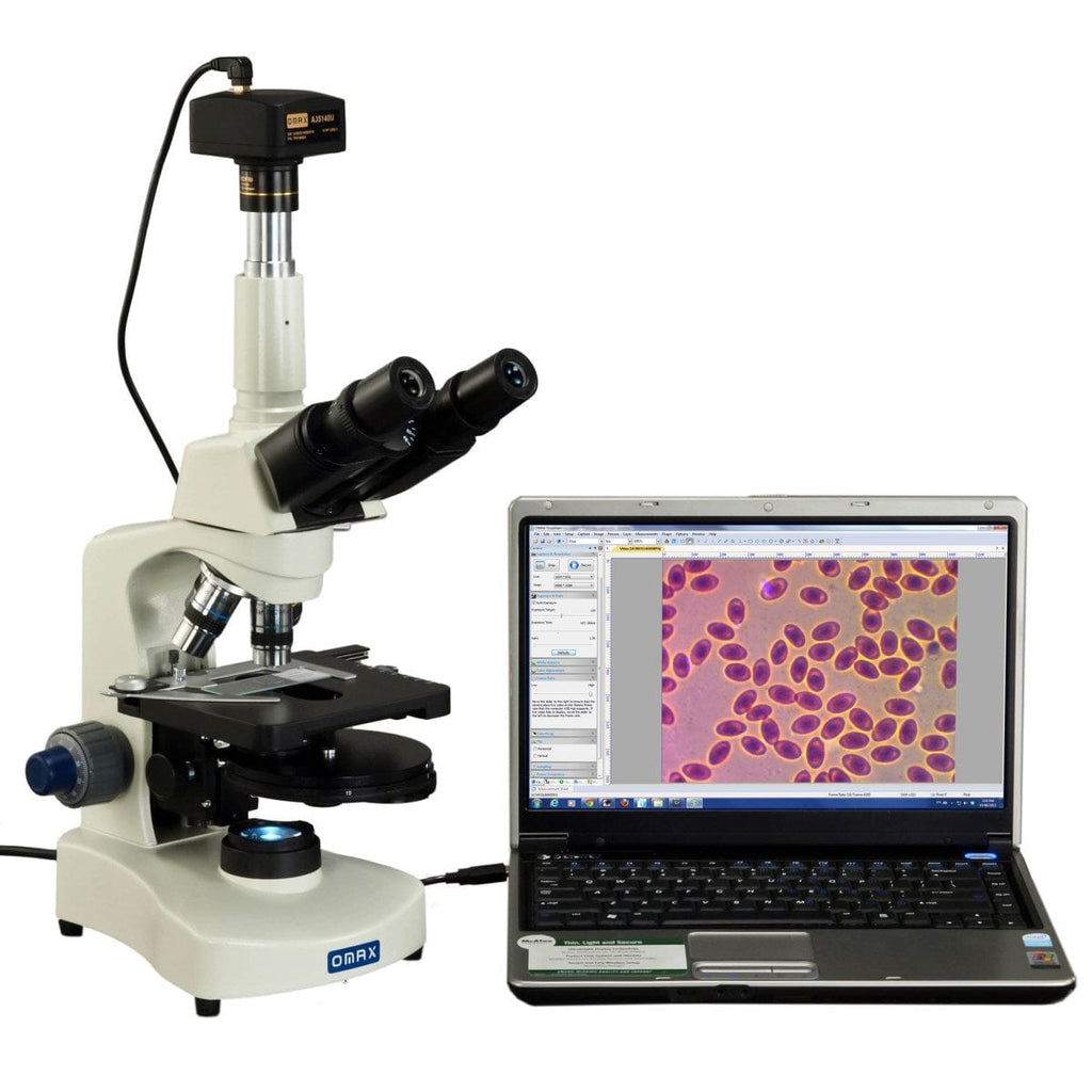 OMAX M8311 Series Trinocular Phase-Contrast Compound Microscope 40X-20 ...