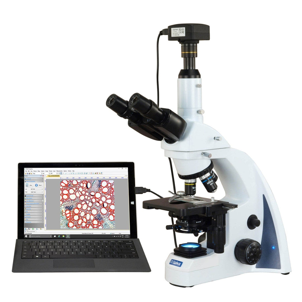 OMAX M8333 Lab Series Trinocular Compound Microscope 40X-2000X Magnifi ...