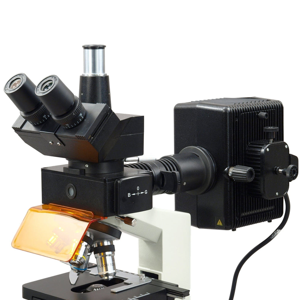 OMAX M837FLR Series Epi-Fluorescence Trinocular Compound Microscope 40 ...
