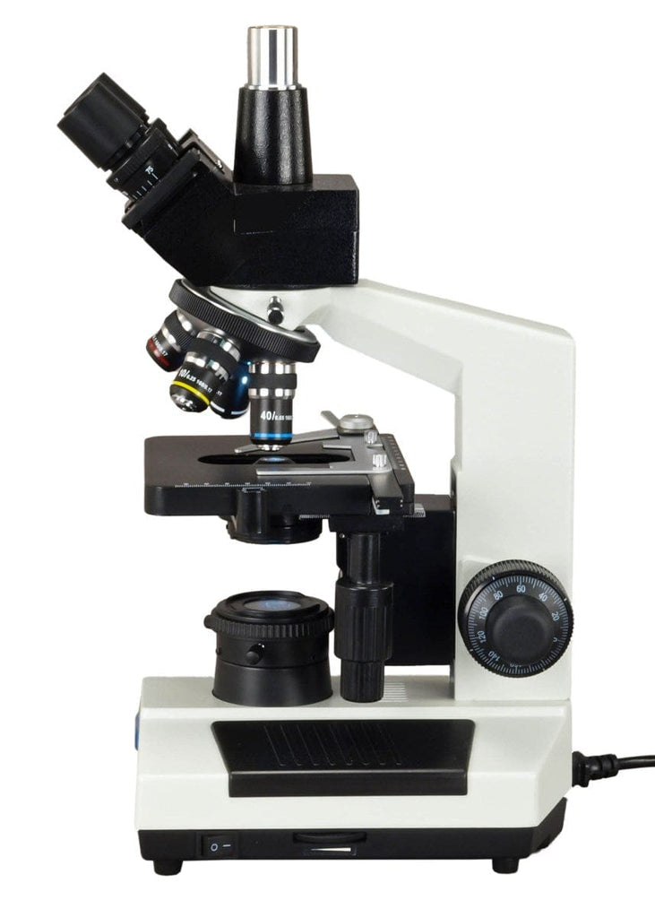 OMAX M837 Series Biological LED Trinocular Compound Microscope 40X-100 ...