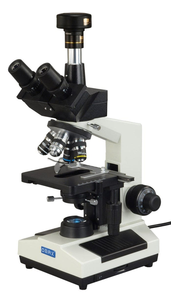 OMAX M837L Series Deluxe Oil Darkfield Trinocular Compound Microscope ...