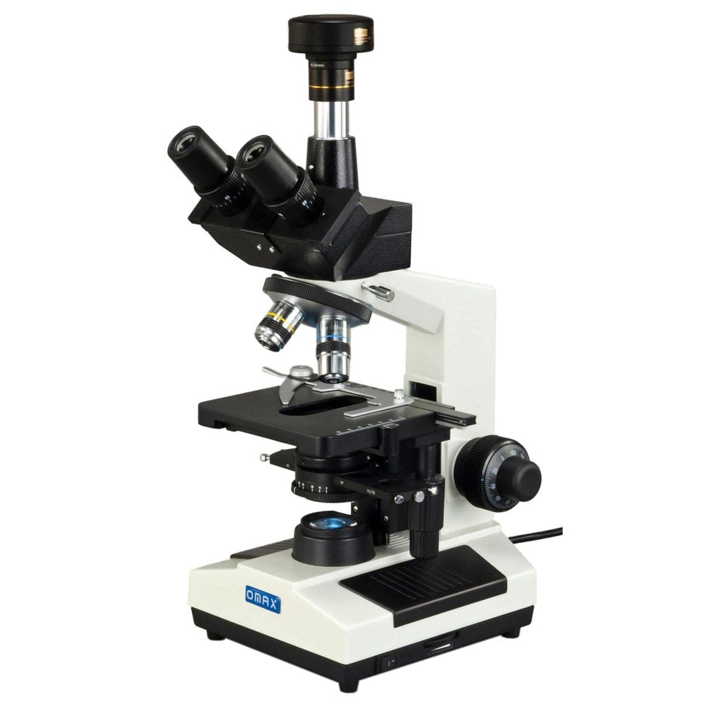 OMAX M837 Series Phase Contrast Trinocular Compound LED Microscope 40X ...