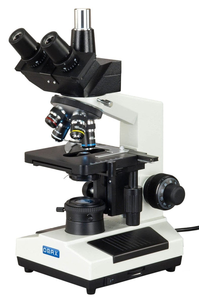OMAX M837 Series Trinocular Compound LED Microscope 40X-1600X Magnific ...