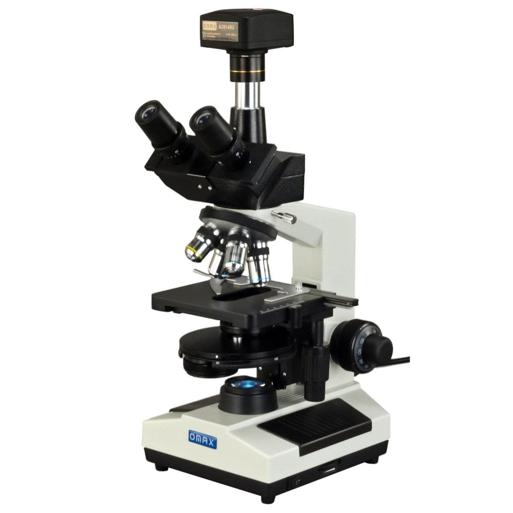 OMAX M837L Series LED Trinocular Compound Microscope 40X-2500X Magnifi ...