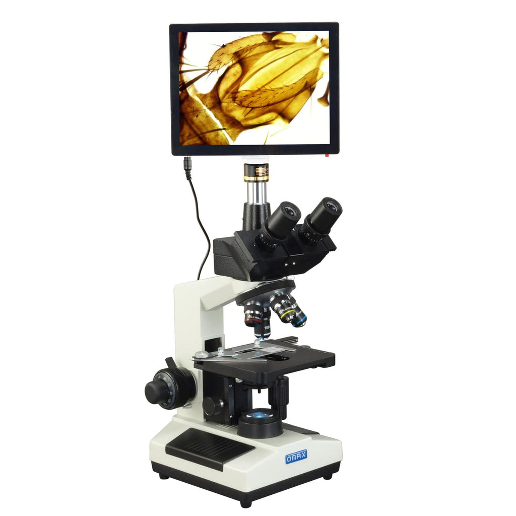 OMAX M837 Series LED Lab Biological Trinocular Compound Microscope 40X ...