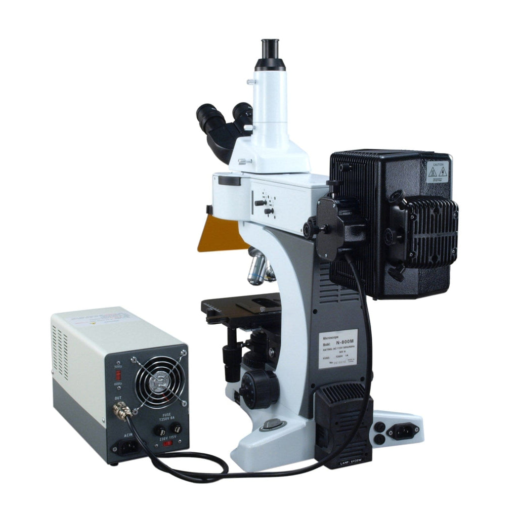 OMAX M838 Series PLAN Infinity EPI-Fluorescent Trinocular Compound Mic ...