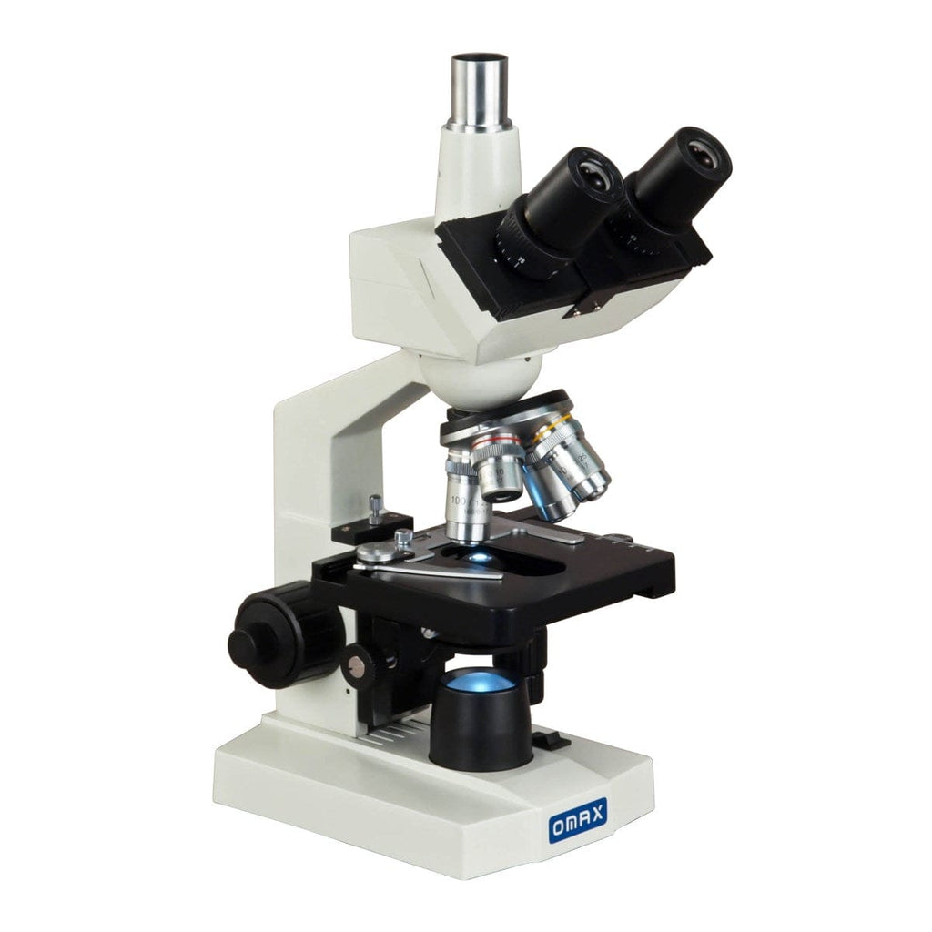OMAX M83E Series LED Lab Trinocular Compound Microscope 40X-2500X Magn ...
