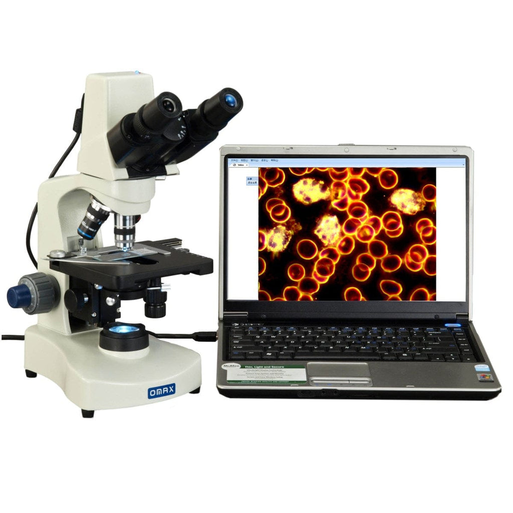 OMAX MD821 Series Darkfield LED Binocular Compound Microscope 40X-2000 ...