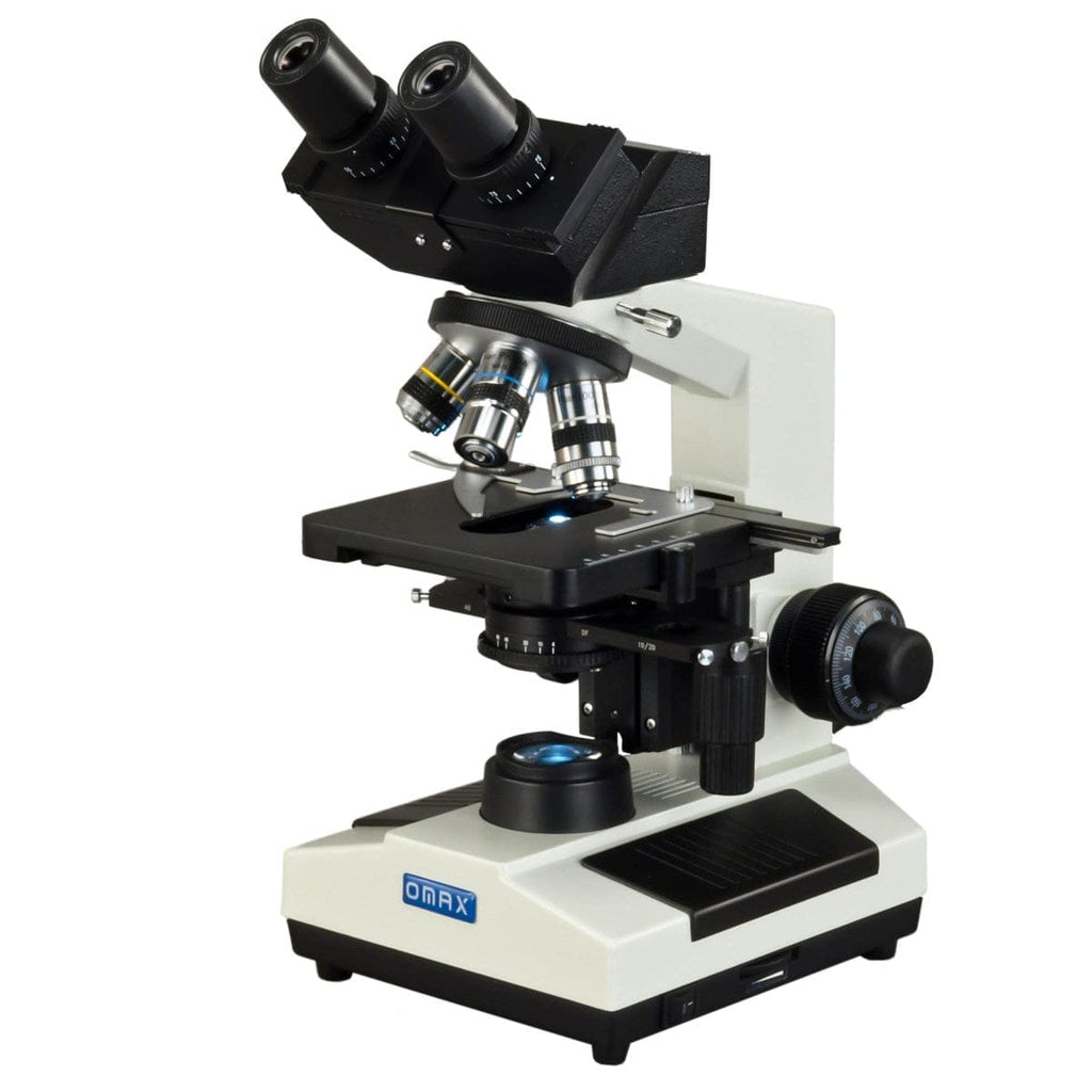 OMAX MD827 Series Phase Contrast LED Binocular Compound Microscope 40X ...