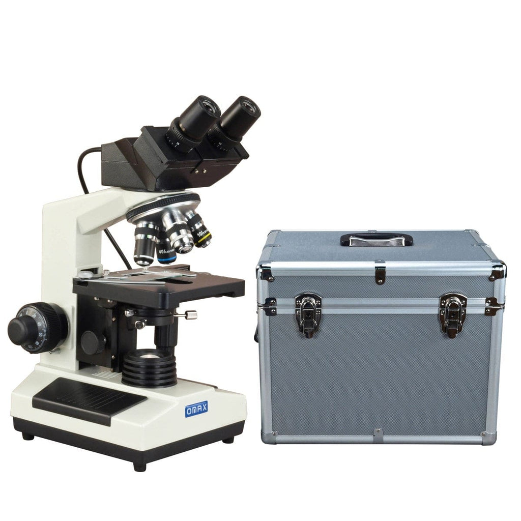 OMAX MD827 Series Oil Darkfield Binocular Compound Microscope 40X-2500 ...