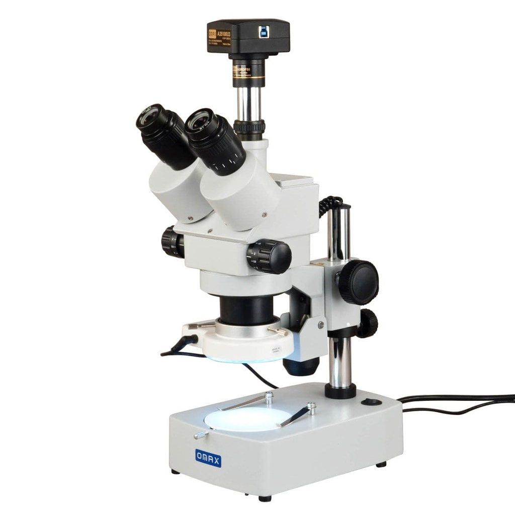 OMAX 3.5X-90X USB3 20MP Digital Trinocular Zoom Stereo Microscope on D ...