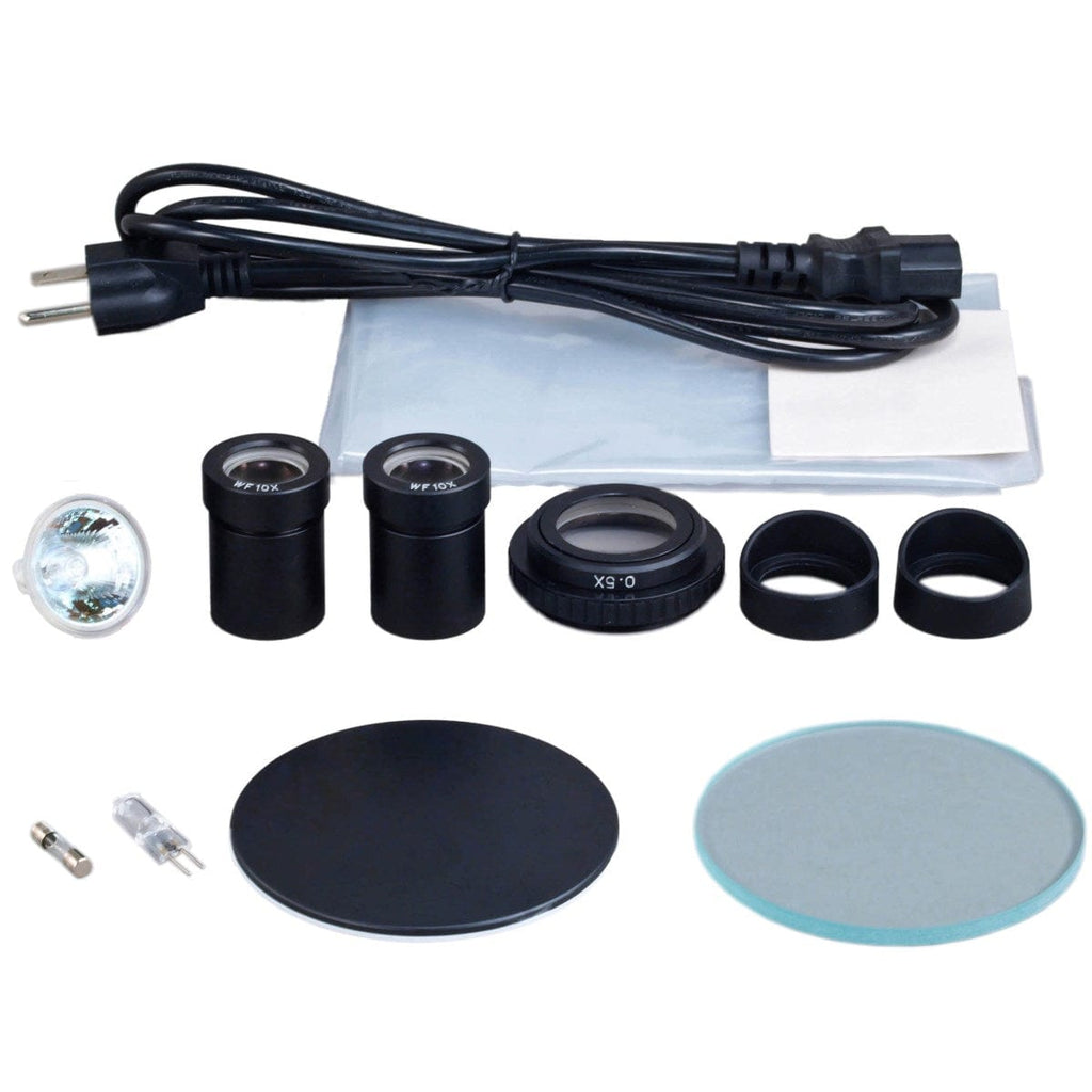 3.5X-45X Trinocular Stereo Zoom Microscope Dual Lights with 10MP Digit ...