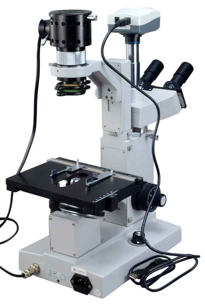 OMAX V83 Inverted Trinocular Compound Microscope 50X-1000X Magnificati ...