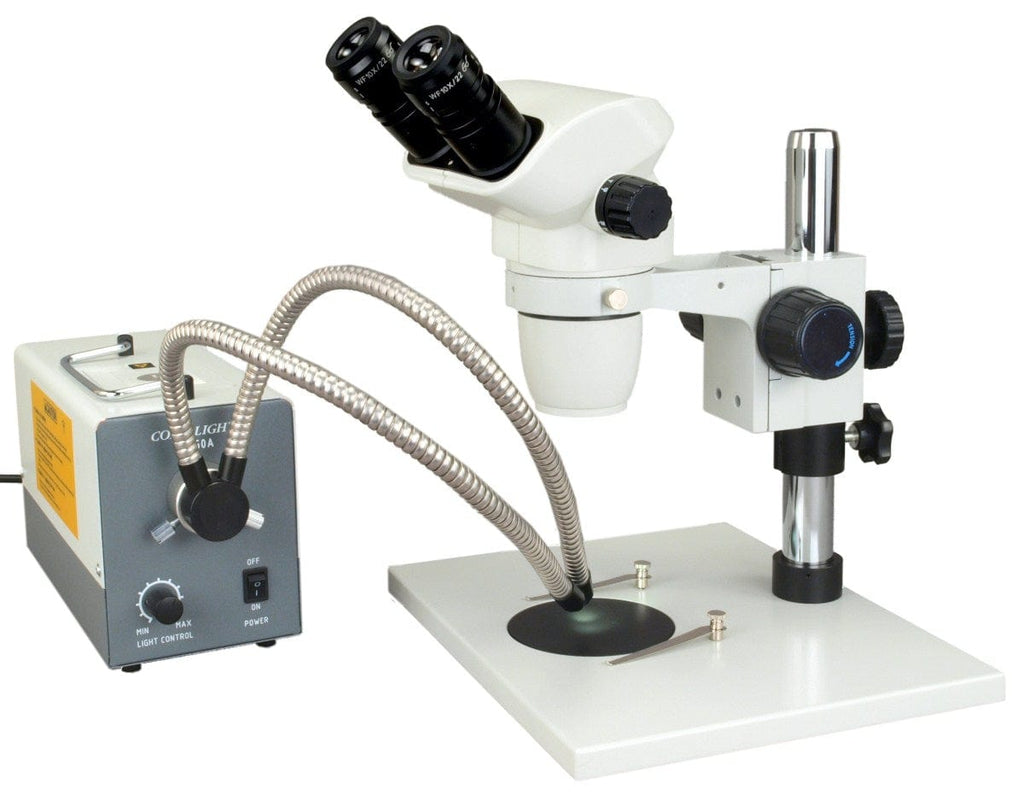 OMAX 6.7X-45X Zoom Binocular Stereo Microscope with Large Table Stand ...