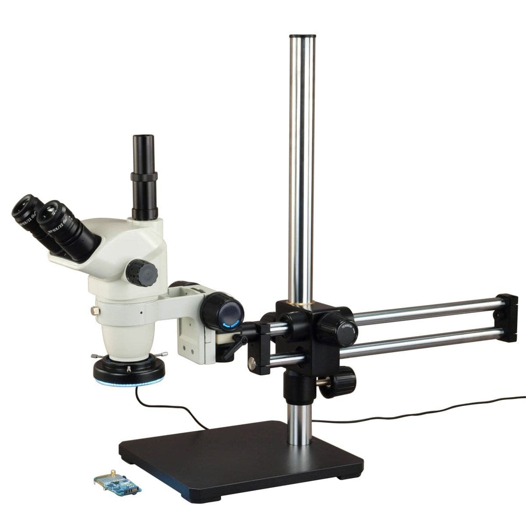 OMAX 6.7X-45X Touchscreen Simal-focal Stereo Microscope on Ball-Bearin ...