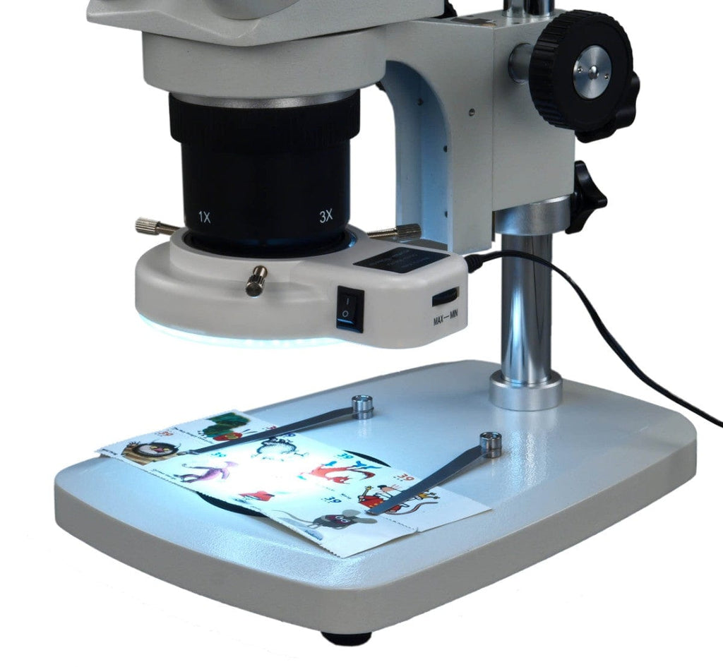 Binocular Stereo Microscope with 54 LED Cold Ring Light – Omax