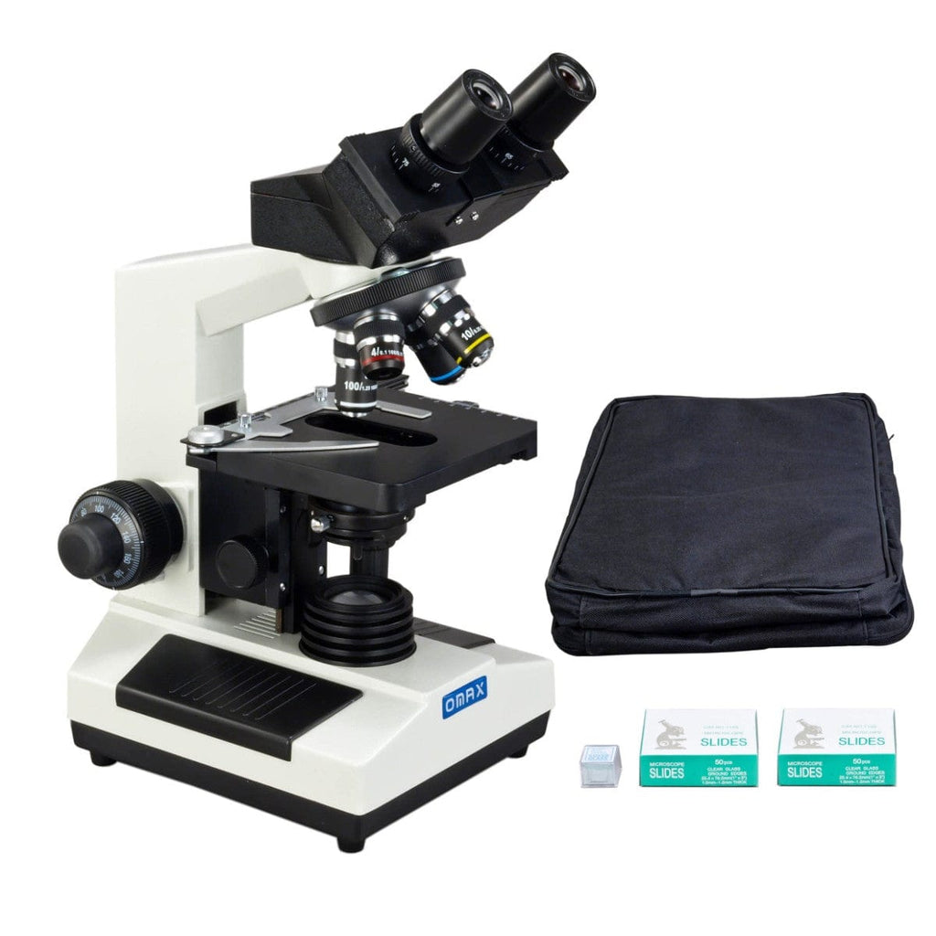 OMAX XM827 Series Binocular Compound Microscope 40X-2000X Magnificatio ...