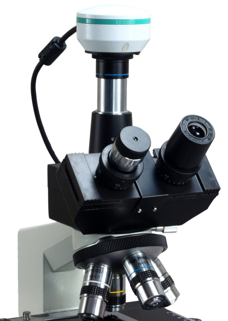 OMAX XM83 Series Phase Contrast Plan Trinocular Compound Microscope ...
