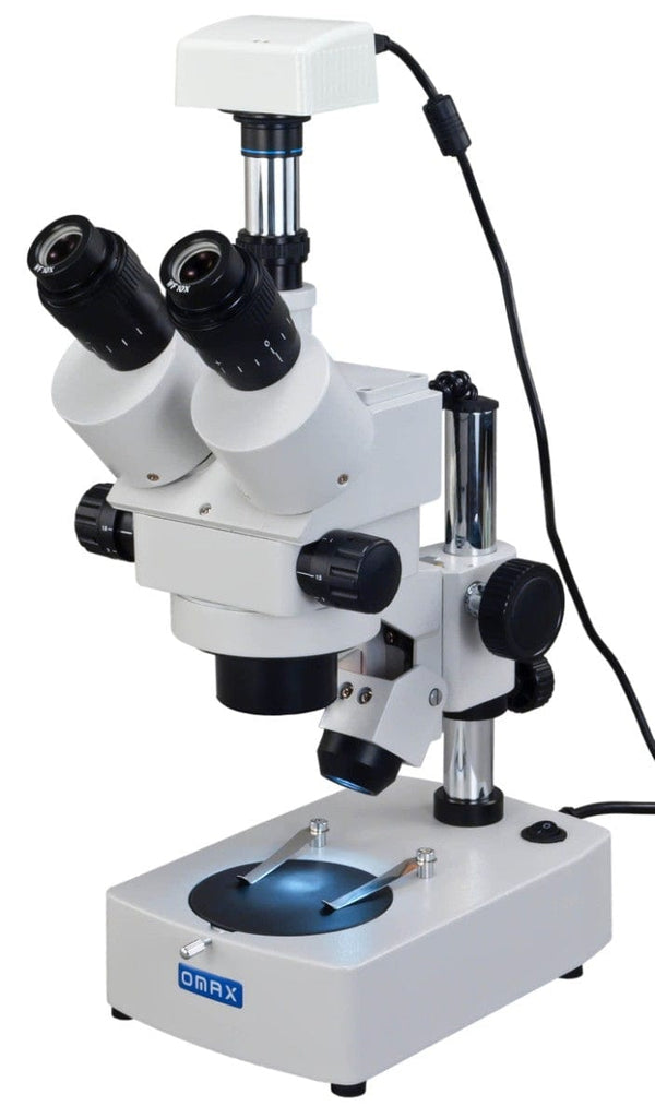 7X-45X Trinocular Stereo Microscope Zoom with 1.3MP USB Digital Camera ...