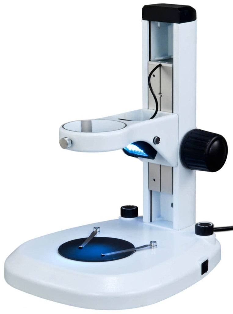Microscope Table Rack Stand with Dual LED Lights D76mm – Omax