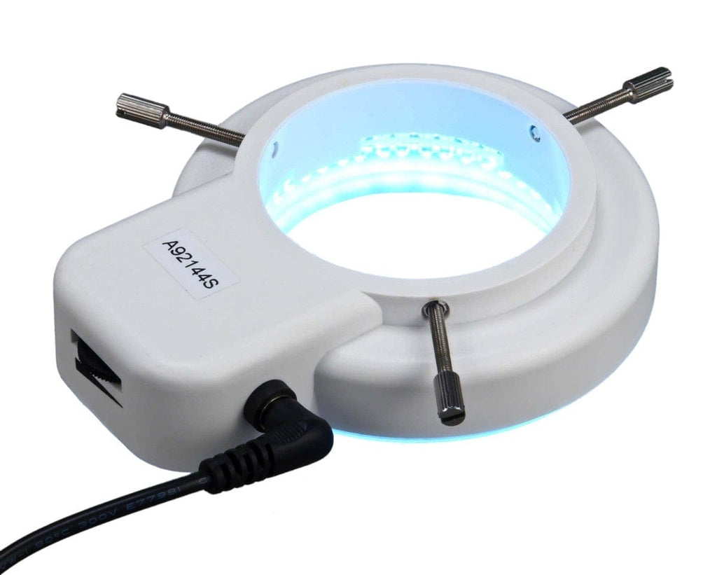 144 LED Focused Bright Shadowless Ring Light for Stereo Microscopes – Omax