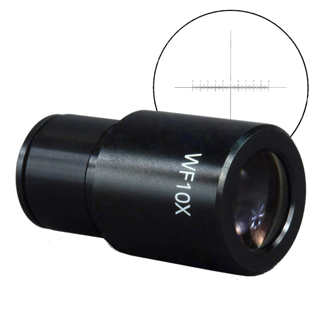 10X High Eyepoint Eyepiece w/ Reticle for Microscope 23.2mm – Omax