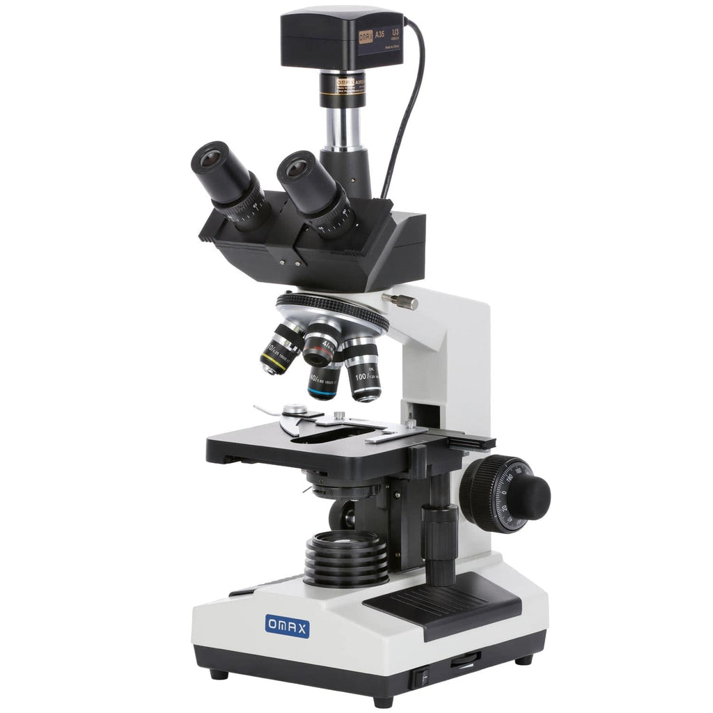 OMAX M837 Series Lab Trinocular Compound Microscope With Optional Digi ...